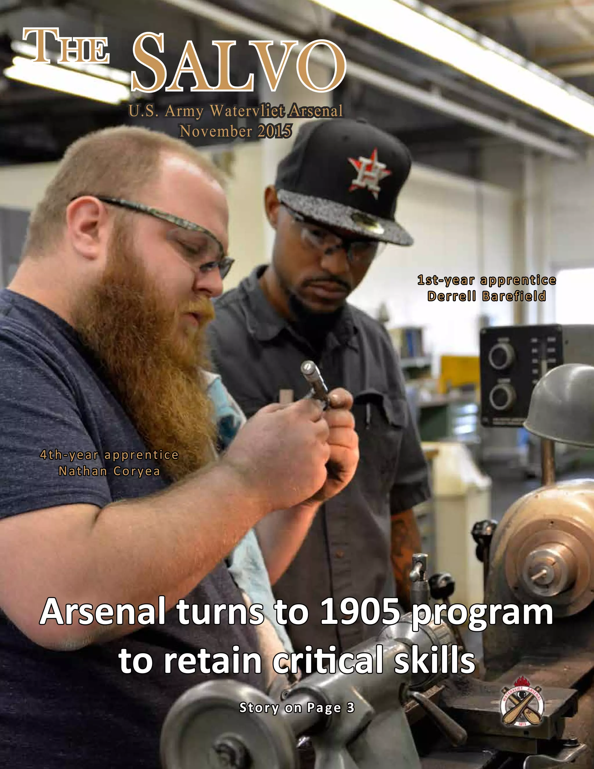 U.S. Army's Watervliet Arsenal November 2015 newsletter: The Salvo | PDF