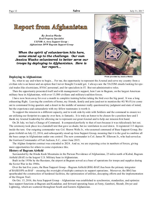 Newsletter from the Army's Oldest Operating Arsenal - July 2017