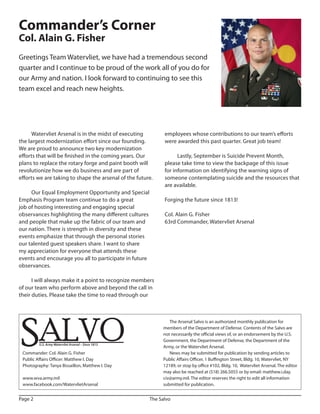 Newsletter from the U.S. Army's Watervliet Arsenal - Summer, 2023 | PDF