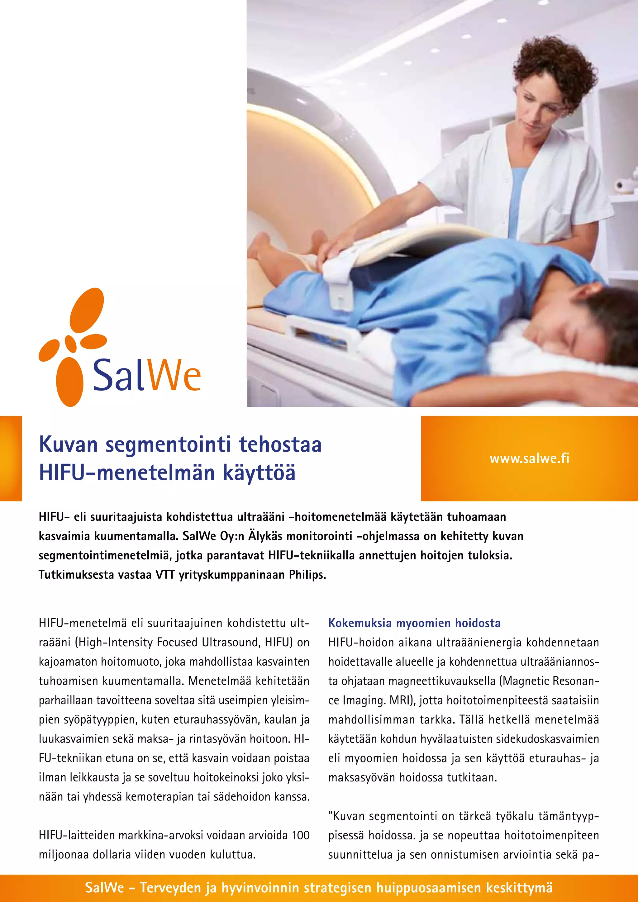 Kuvan segmentointi tehostaa HIFU-menetelmän käyttöä | PDF