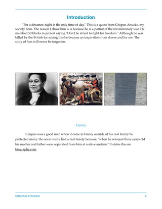 Crispus Attucks by Samantha | PDF