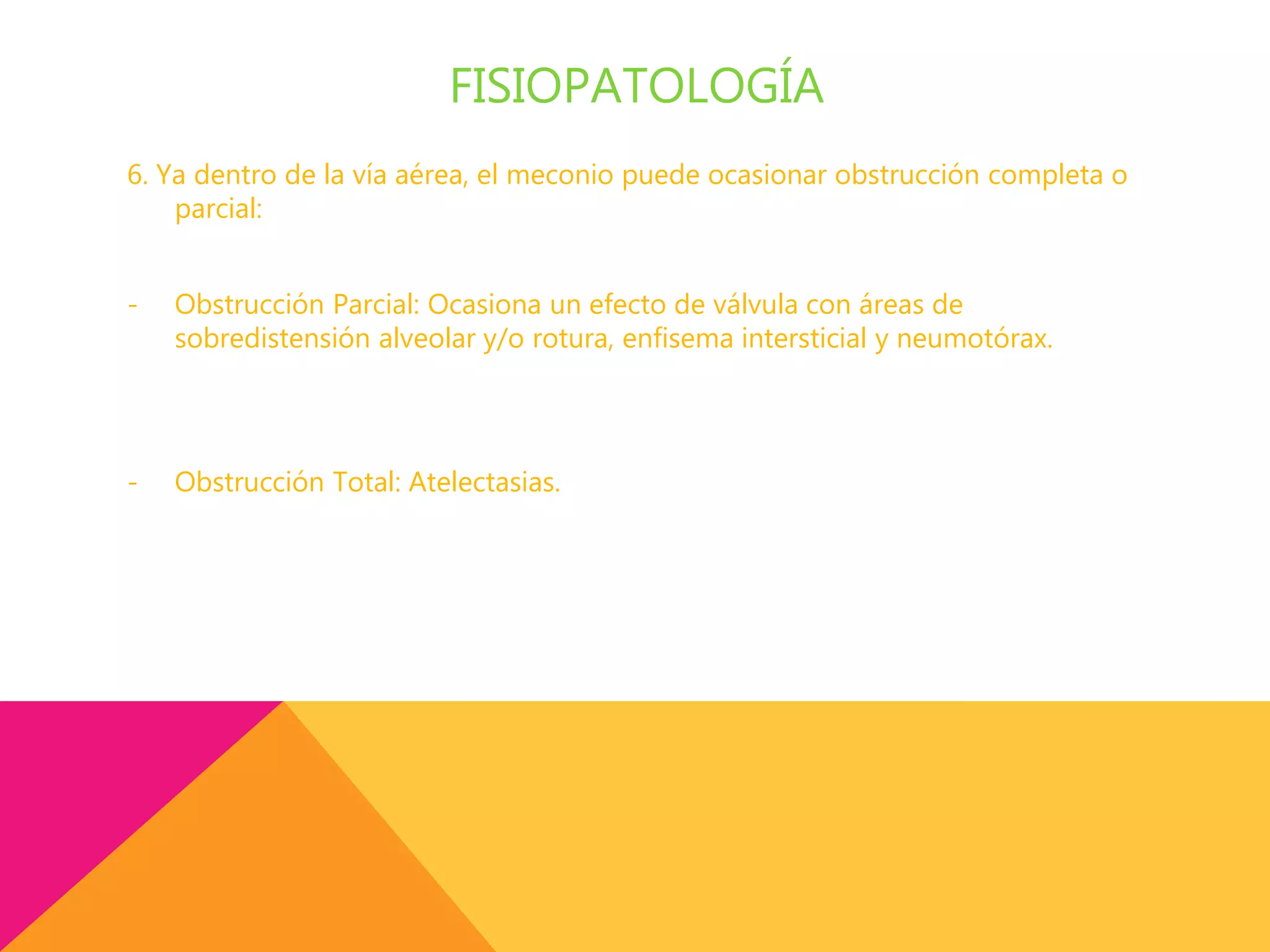 Síndrome de aspiración de meconio | PPTX