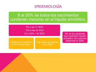 Síndrome de aspiración de meconio | PPTX