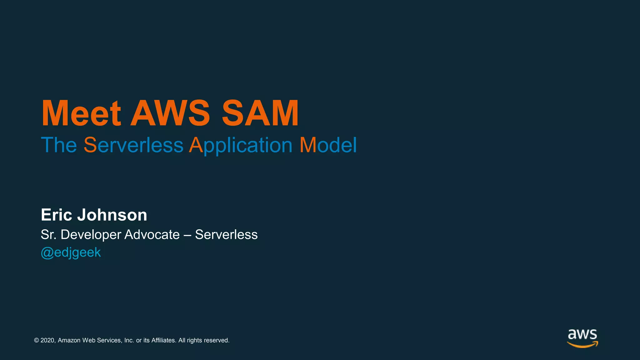 Meet AWS SAM | PPTX