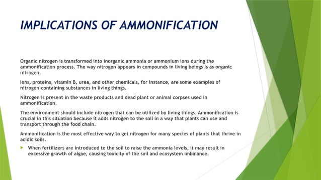 Soil and agricultural microbiology -ammonification | PPTX