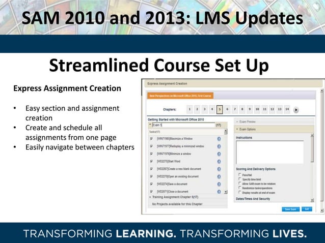 Cengage Learning Digital Road Shows 2013, SAM | PPT