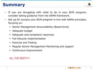 SAMA BCM Framework | PDF