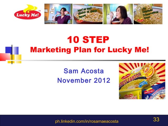 Lucky Me Marketing Plan by Sam Acosta | PPT | Healthy Cooking and ...