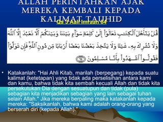 Samakah Isa dlm Injil dengan Yesus dalam Al-Qur'an | PPT