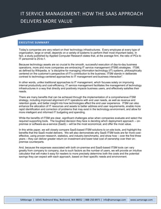 ITSM SaaS vs. On-Premise | PDF | IT and Internet Support | Internet