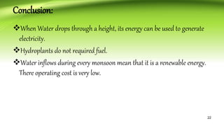 Hydro Electric Power Plant | Hydel Power Plant | PPTX