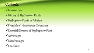 Hydro Electric Power Plant | Hydel Power Plant | PPTX