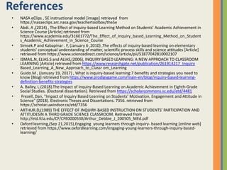 The Effects Of Inquiry Based Method On The Learning Of Students In ...