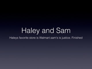 Sam and haley | PDF