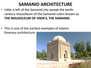 Samanids Islamic achitecture | PPT