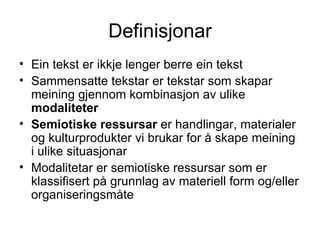 Samansette Tekstar | PPT