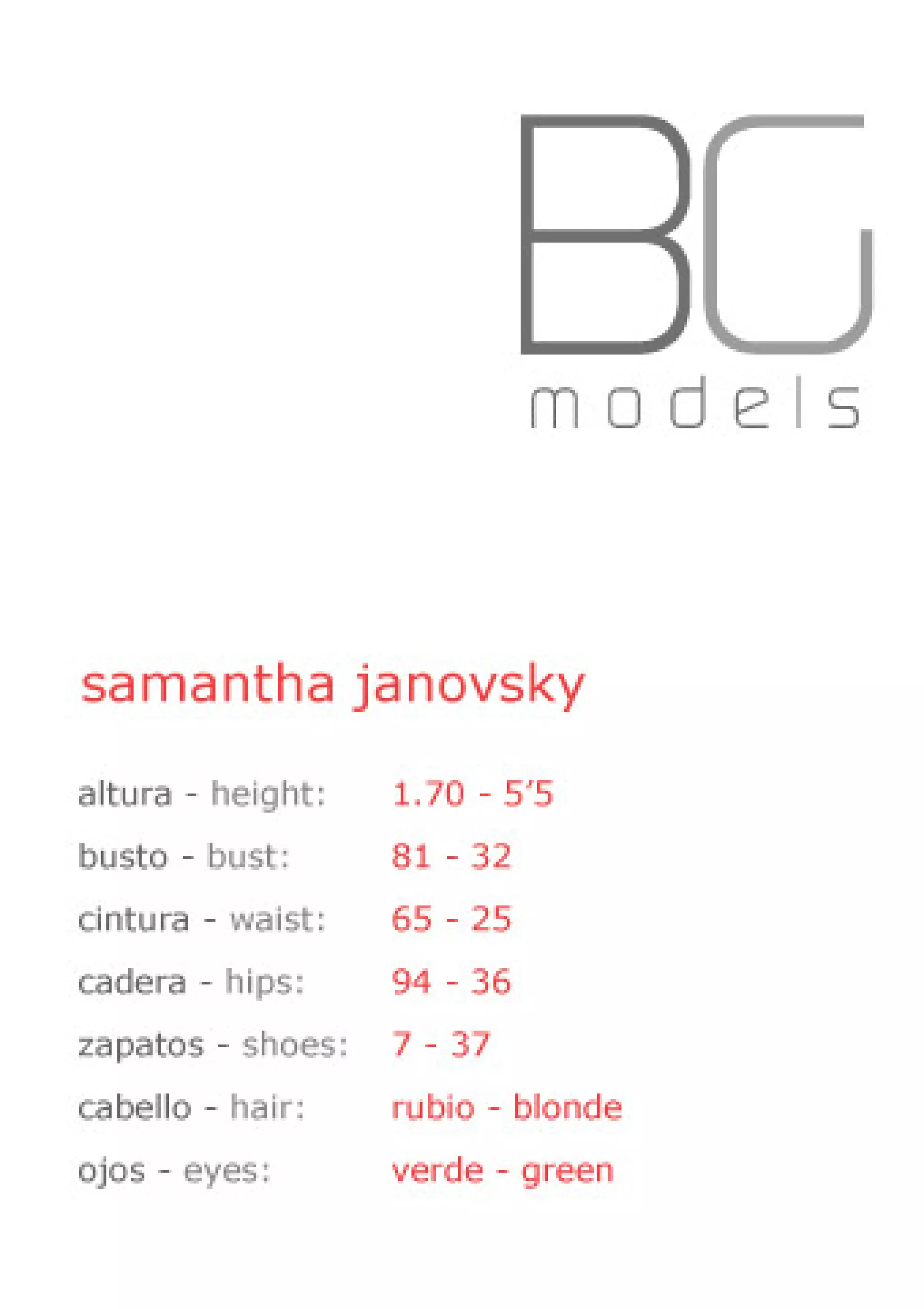 BG Models :: Samanta Janovsky | PDF
