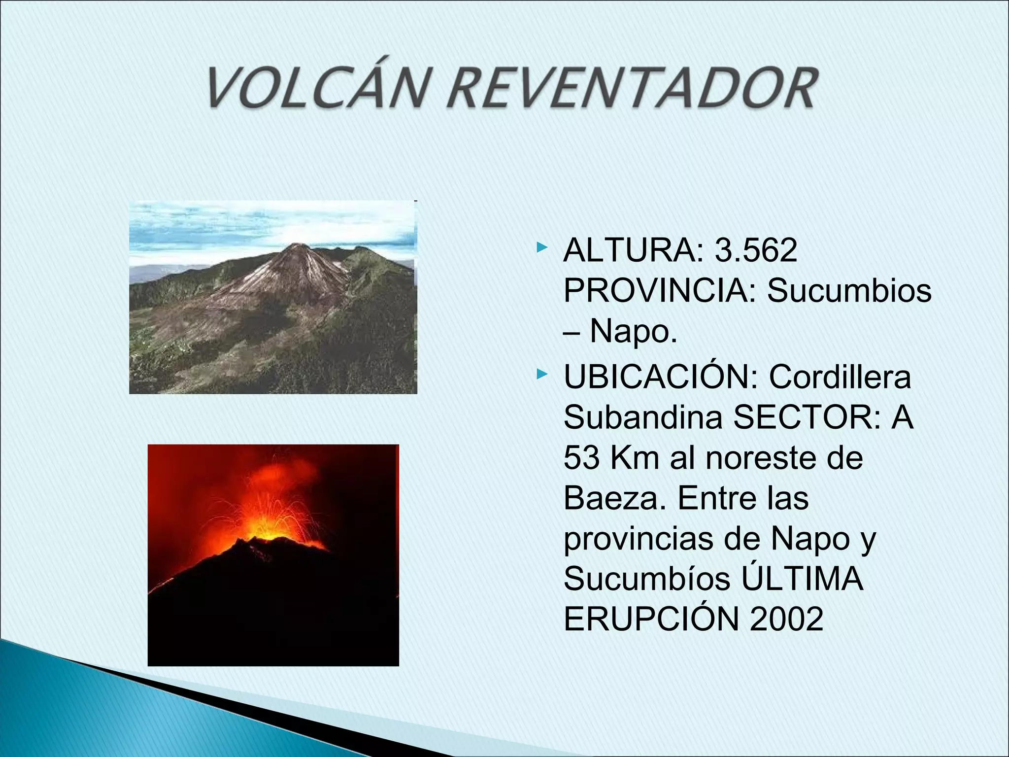 Presentación Volcanes Activos del Ecuador | PPT
