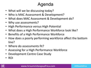 HR Summit and Expo Africa 2015 - Assessments for high performance ...