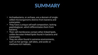 archaebacteria earliest life form microbiology | PPTX