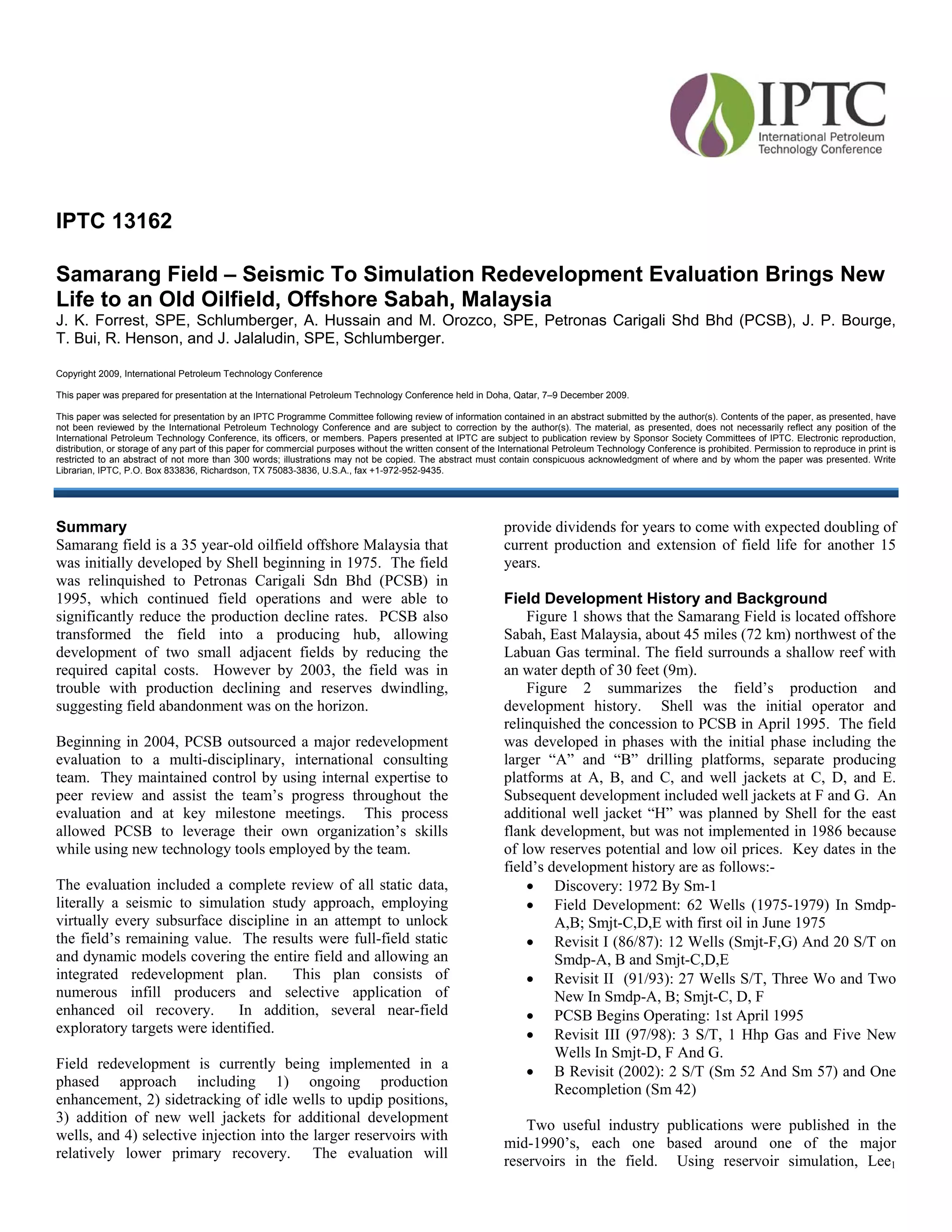 Samarang Field | PDF