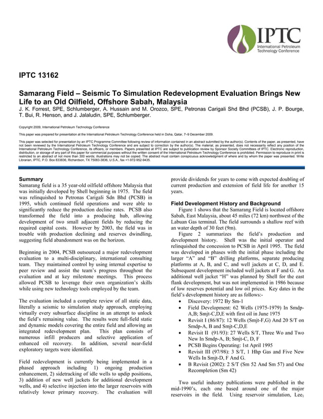 Samarang Field | PDF