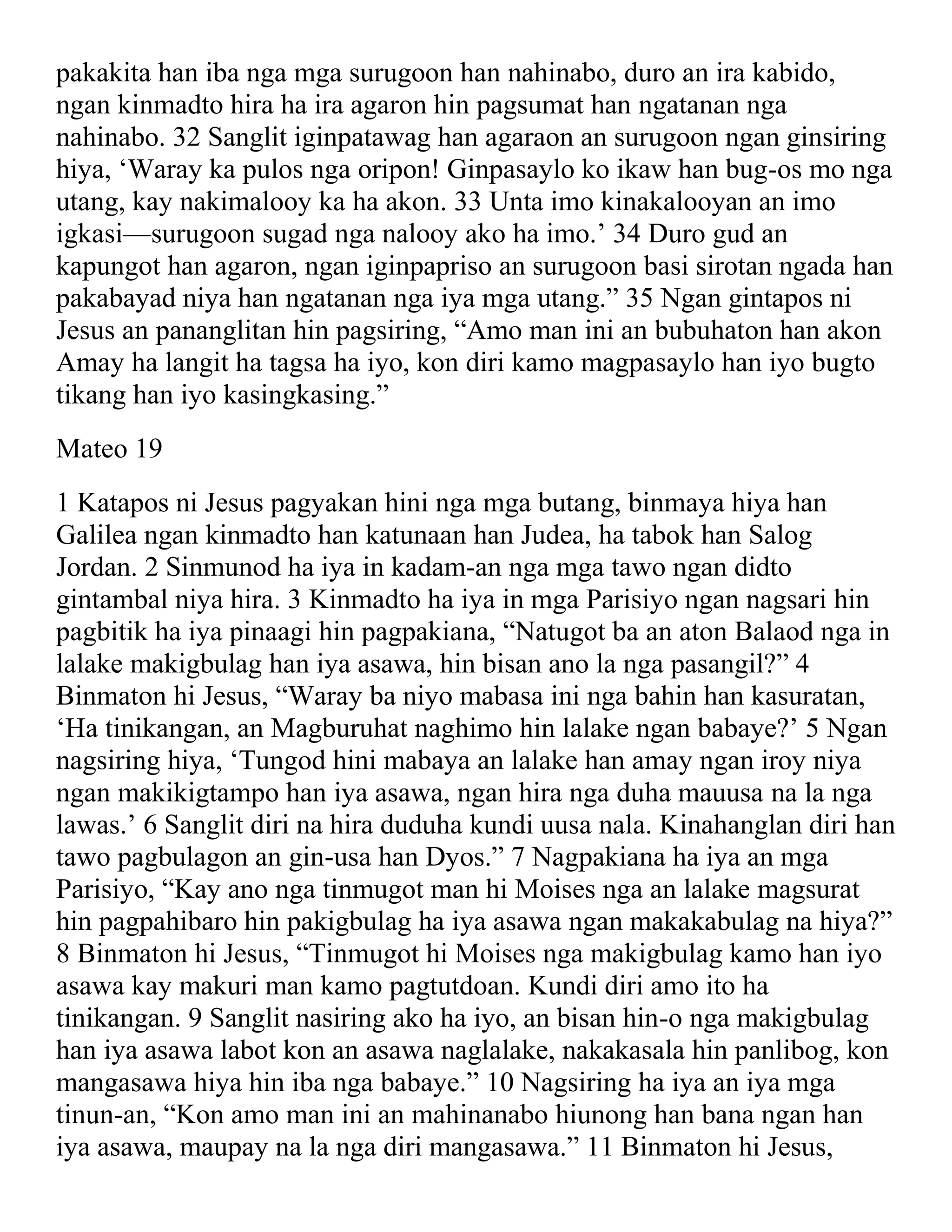 Samarenyo, waray bible new testament | PDF