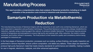 Samarium Manufacturing Plant Project Report | PPT