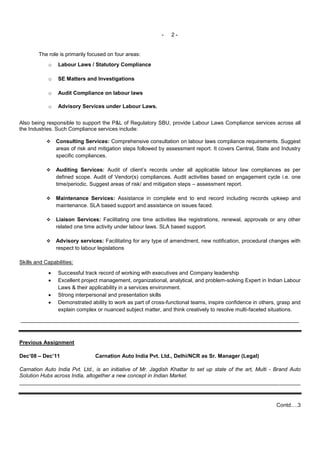 Samarjit profile | PDF | Legal Services Industry | Industries