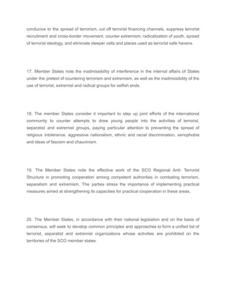 Samarkand Declaration of the Council of Heads of State of Shanghai ...