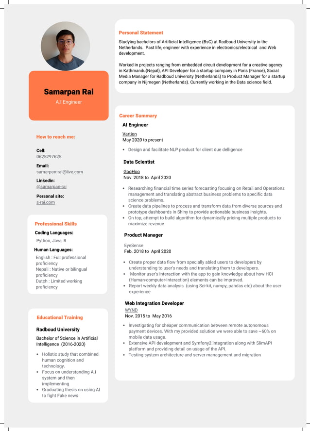 Samarpan Rai Resume | PDF