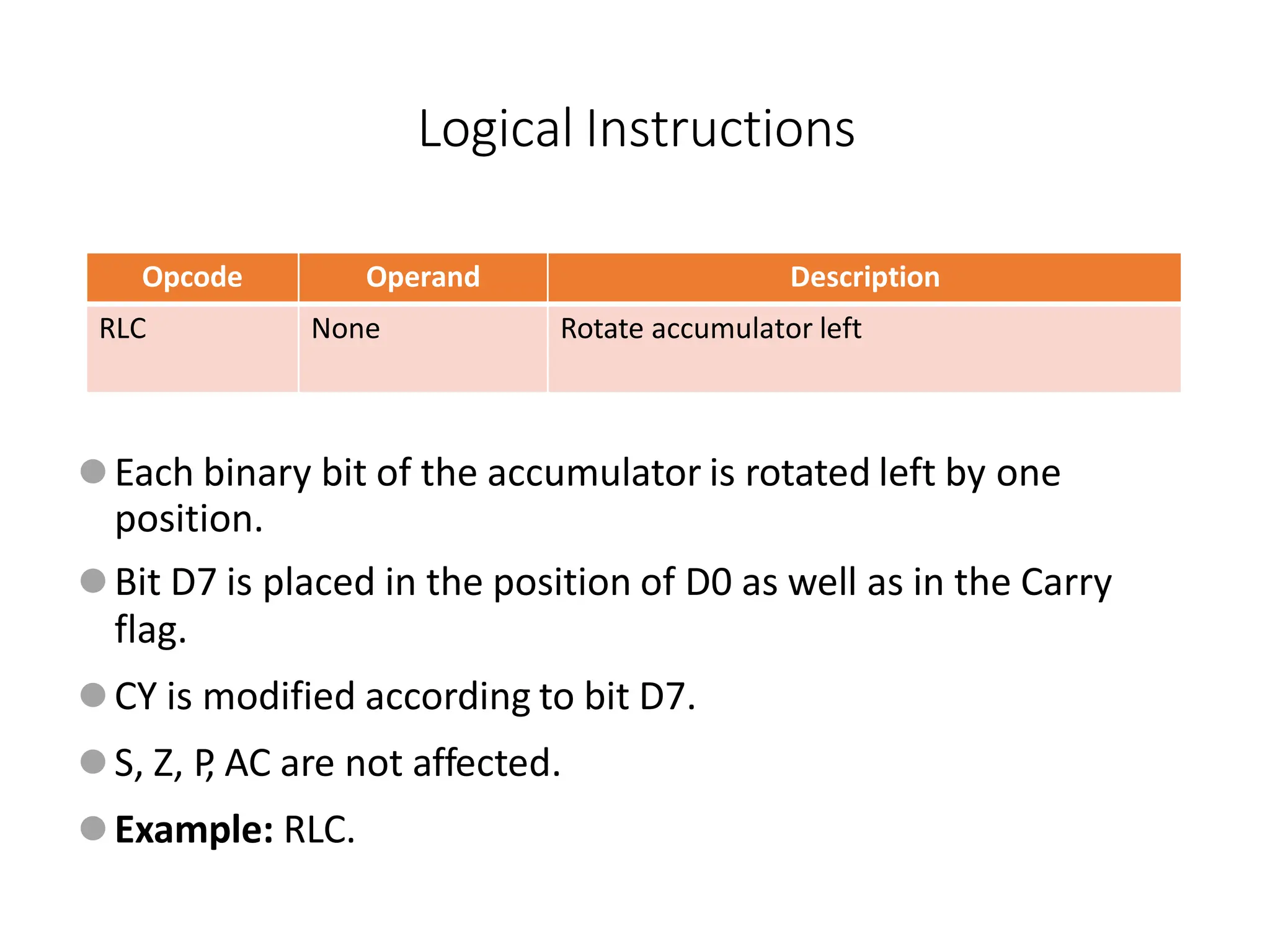 Types of instruction in 8085 microprocessor | PPT
