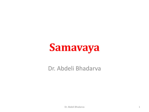 Samavaya | PPTX | Hinduism | Religion & Spirituality