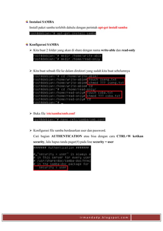 Samba di debian server | PDF