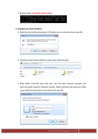 Samba di debian server | PDF