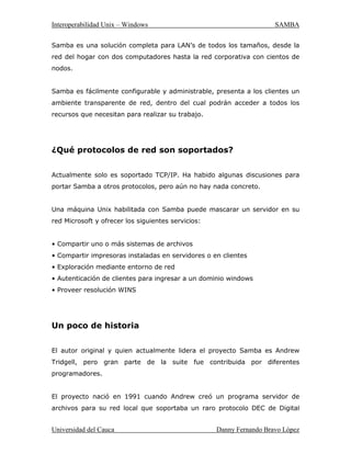 Samba | PDF | Operating Systems | Computer Software and Applications