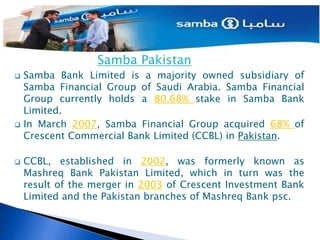 Samba bank ppt final | PPTX