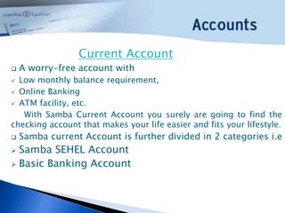 Samba bank ppt final | PPTX