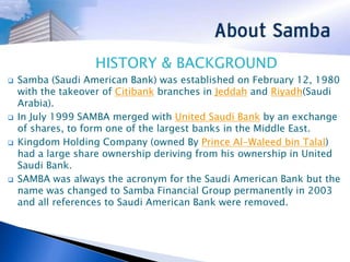 Samba bank ppt final | PPTX