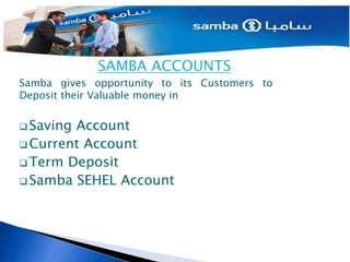 Samba bank ppt final | PPT
