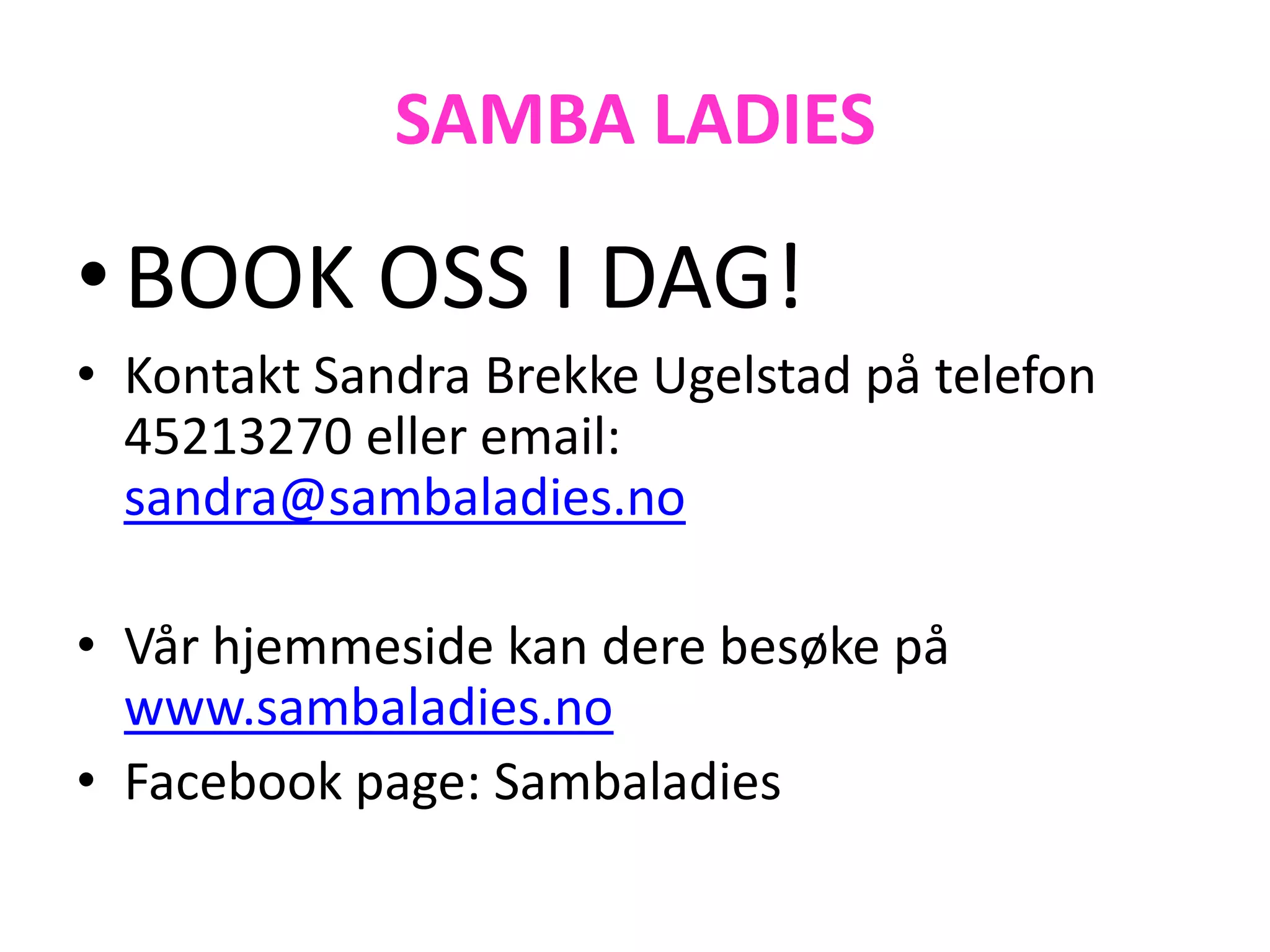Samba ladies internett | PPTX