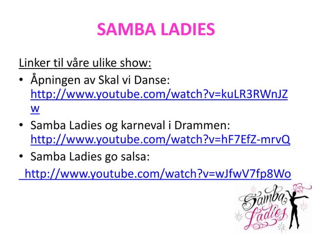 Samba ladies internett | PPT