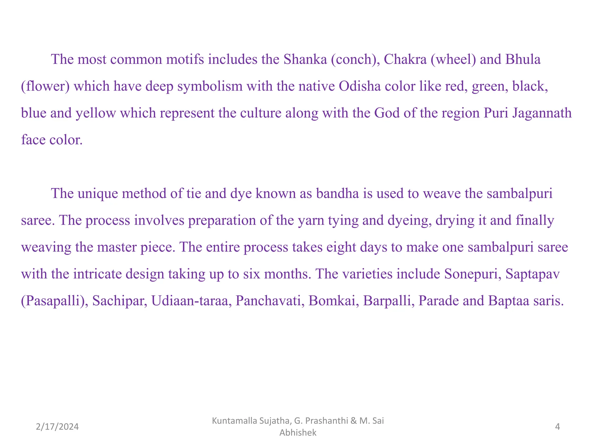 Sambalpuri saree - designs, patterns and making process of the sari.pptx