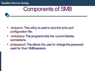 Samba server in sna | PPTX