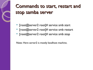 Samba server configuration | PPT
