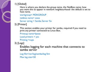 Samba server configuration | PPT
