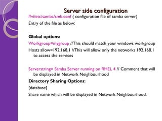 Samba server configuration | PPT