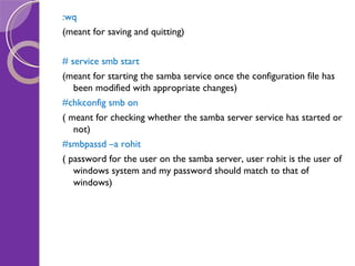 Samba server configuration | PPT