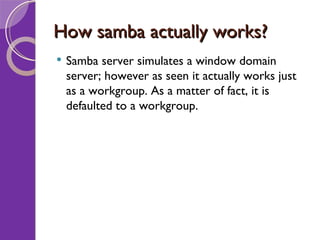 Samba server configuration | PPT