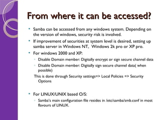 Samba server configuration | PPT